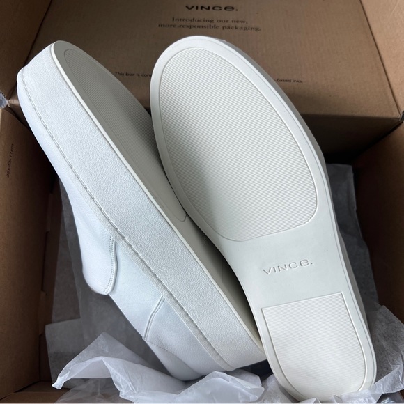 Vince | Shoes | Vince Womens White Plaster Leather Warren Platform Slip ...